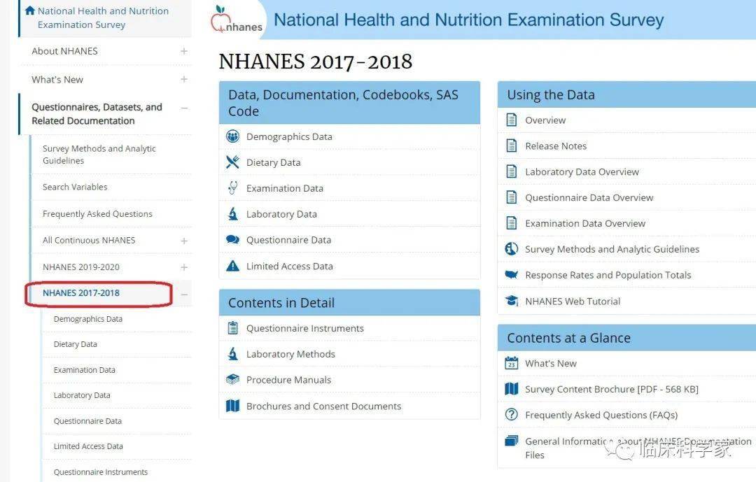 NHANES专题|NHANES数据库使用手册_文件