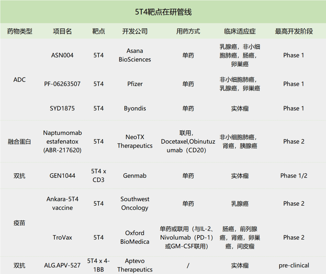 研究报告 | 5T4靶点在研现状_细胞