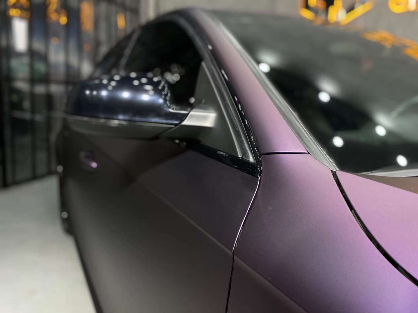 奥迪A4L装贴EKFILM-EK改色膜消光黑比诺紫_搜狐汽车_搜狐网
