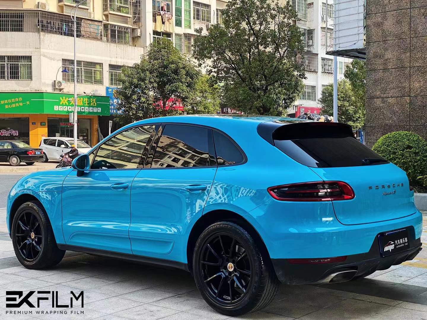 保时捷全车EKFILM-EK改色膜Macan(保时捷原厂色）PET迈阿密蓝_搜狐汽车_搜狐网