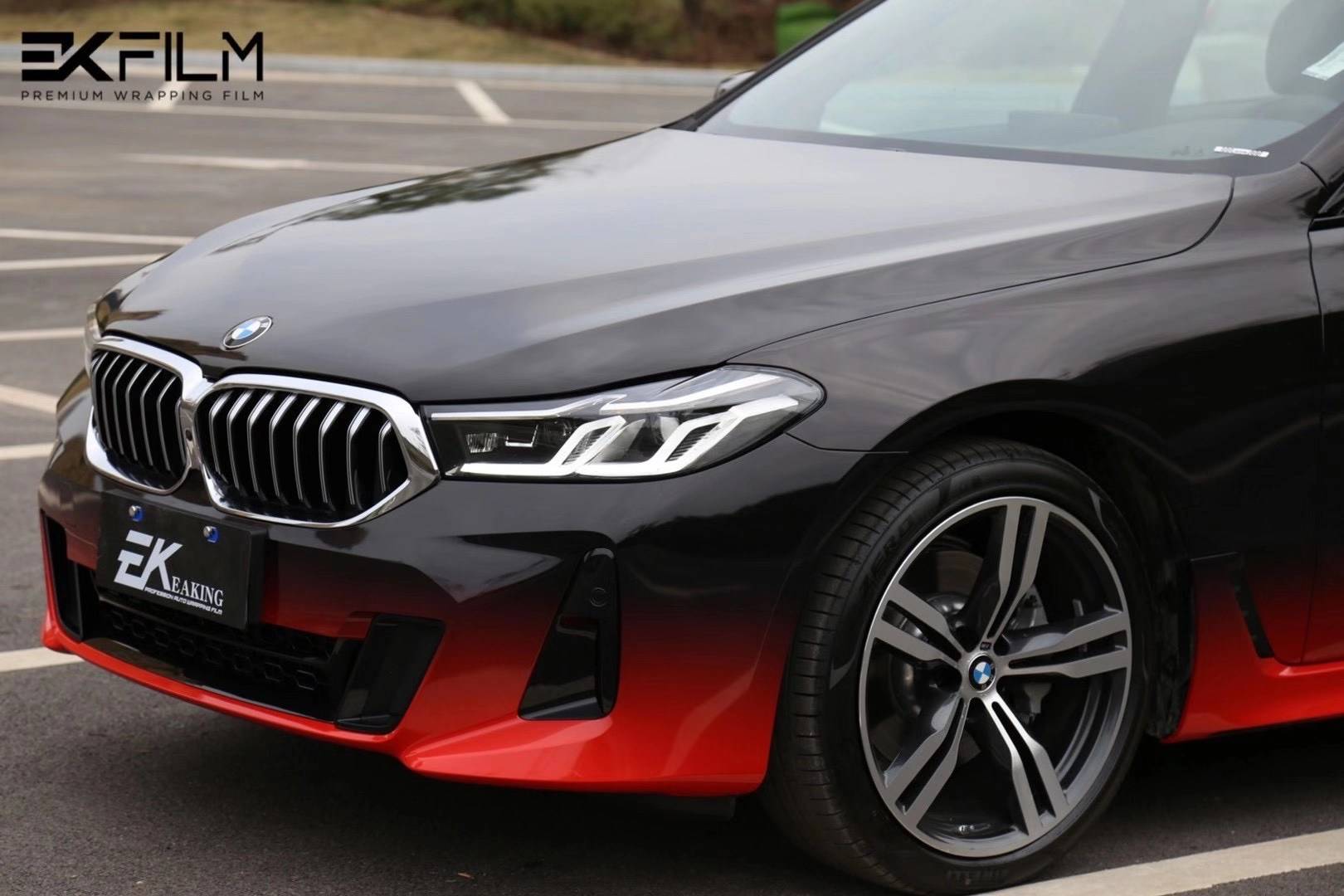 宝马6系GT汽车EK FILM改色膜黑红渐变_搜狐汽车_搜狐网