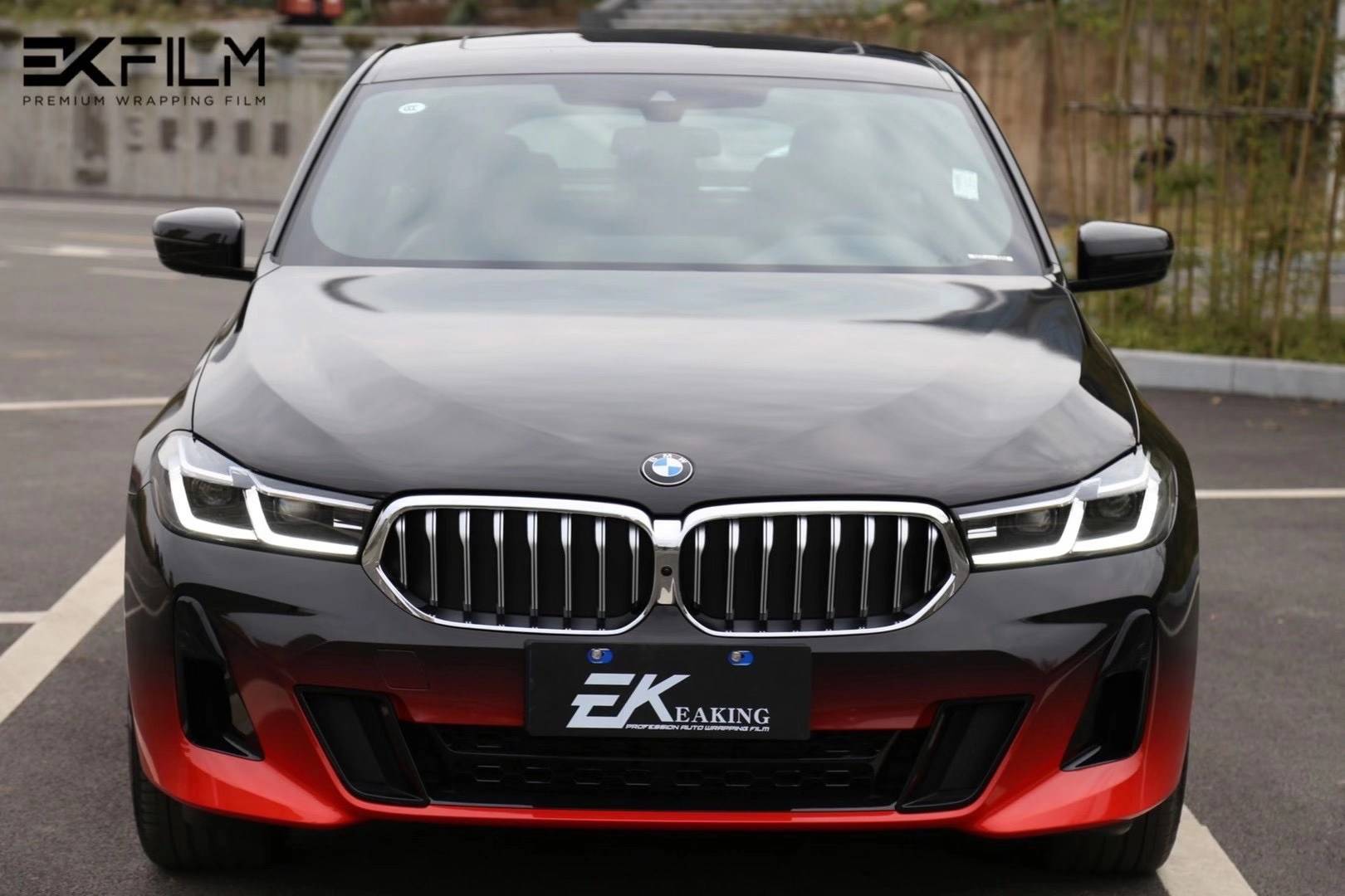 宝马6系GT汽车EK FILM改色膜黑红渐变_搜狐汽车_搜狐网