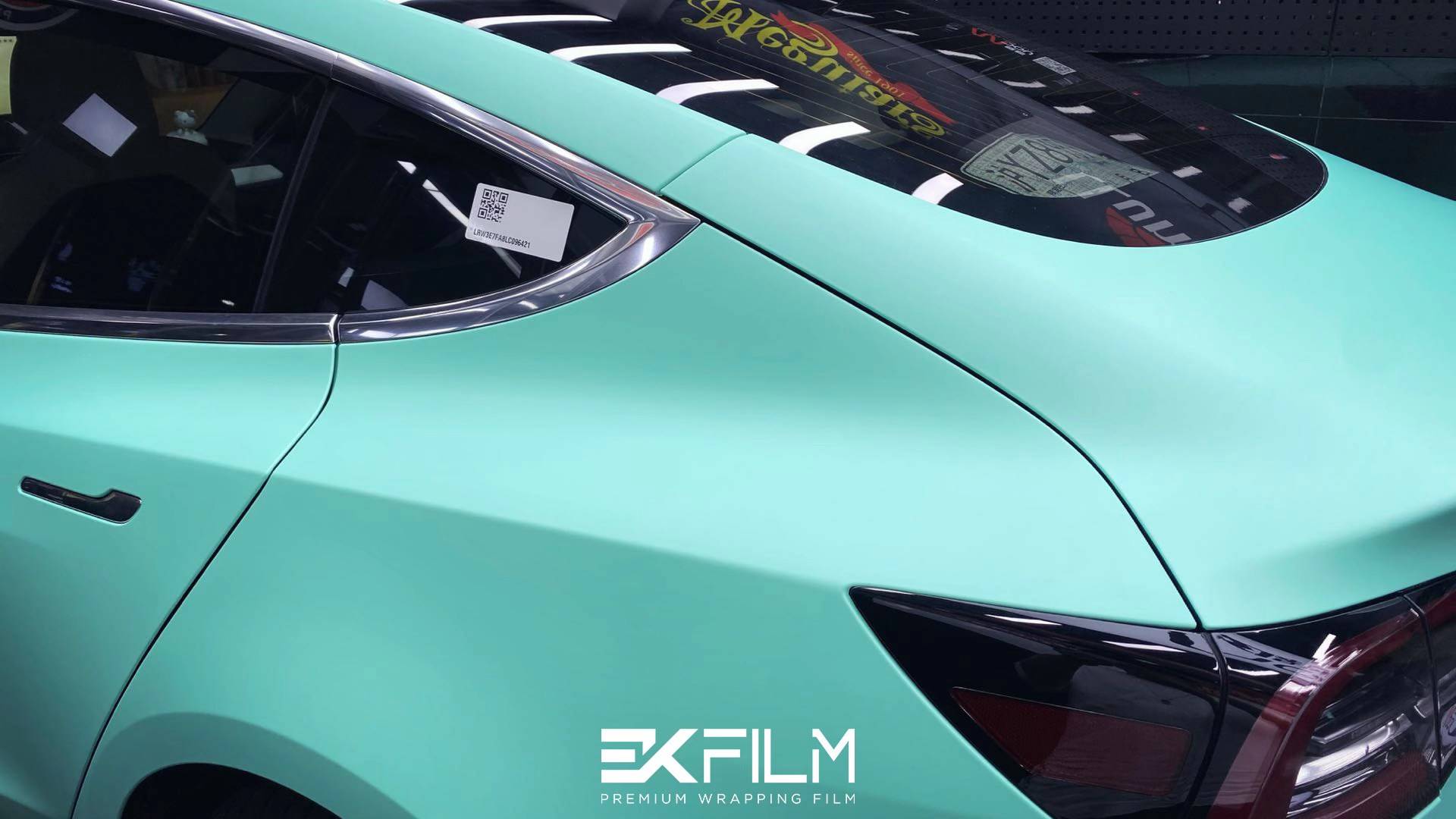 特斯拉Model3汽车贴膜EK改色膜消光蒂芙尼_搜狐汽车_搜狐网