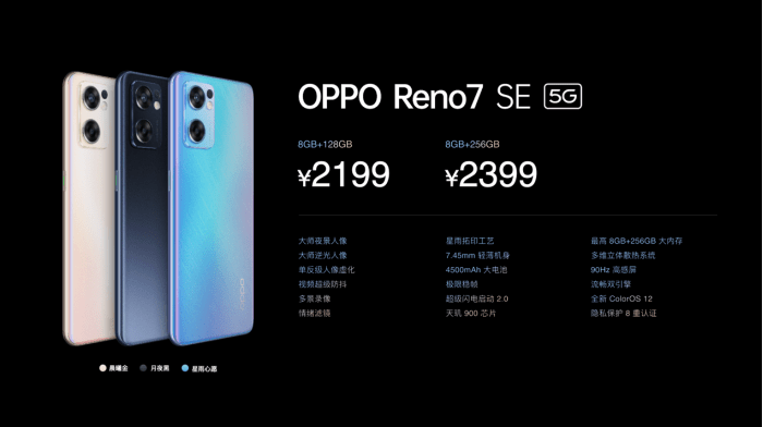 OPPO Reno7系列发布 首发全新RGBW传感器IMX709_OPPO Reno7 系列新品发布_游戏_Enco