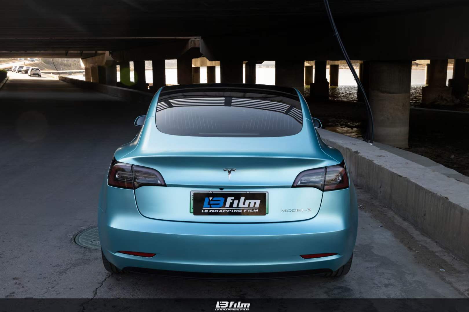 LBFILM改色膜案例：特斯拉model3电光金属湖水蓝_搜狐汽车_搜狐网
