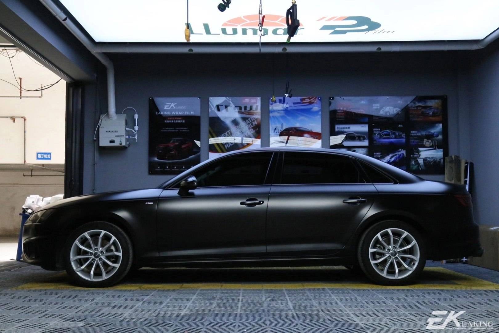 EK改色膜：奥迪A4L改色电光金属黑_搜狐汽车_搜狐网