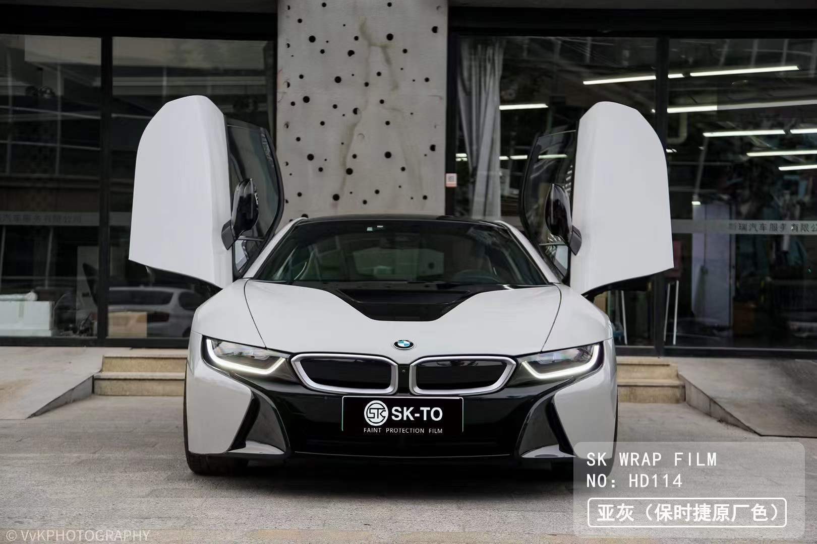 SKTO车身改色膜亚灰（保时捷原厂色）-宝马I8_搜狐汽车_搜狐网