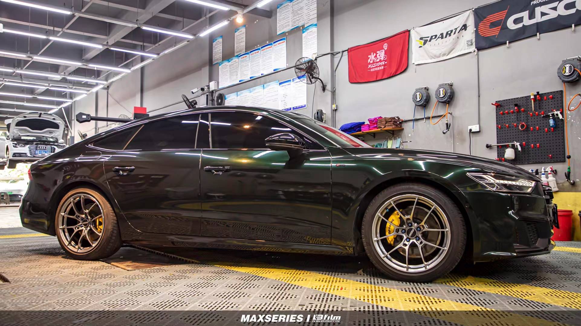 LBFILM改色膜案例：奥迪A7原厂漆祖母石绿_搜狐汽车_搜狐网