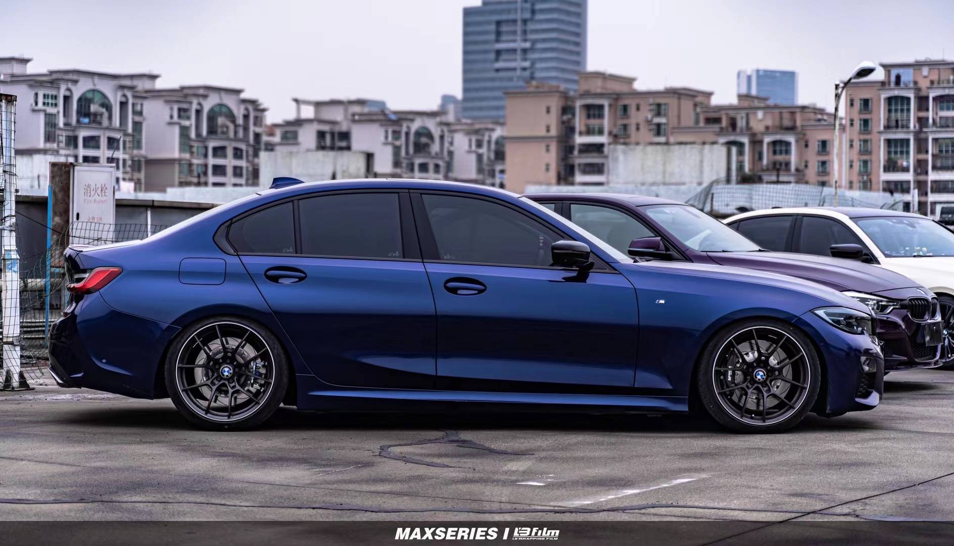 宝马3系LBFILM改色膜PET丹泉石蓝_搜狐汽车_搜狐网