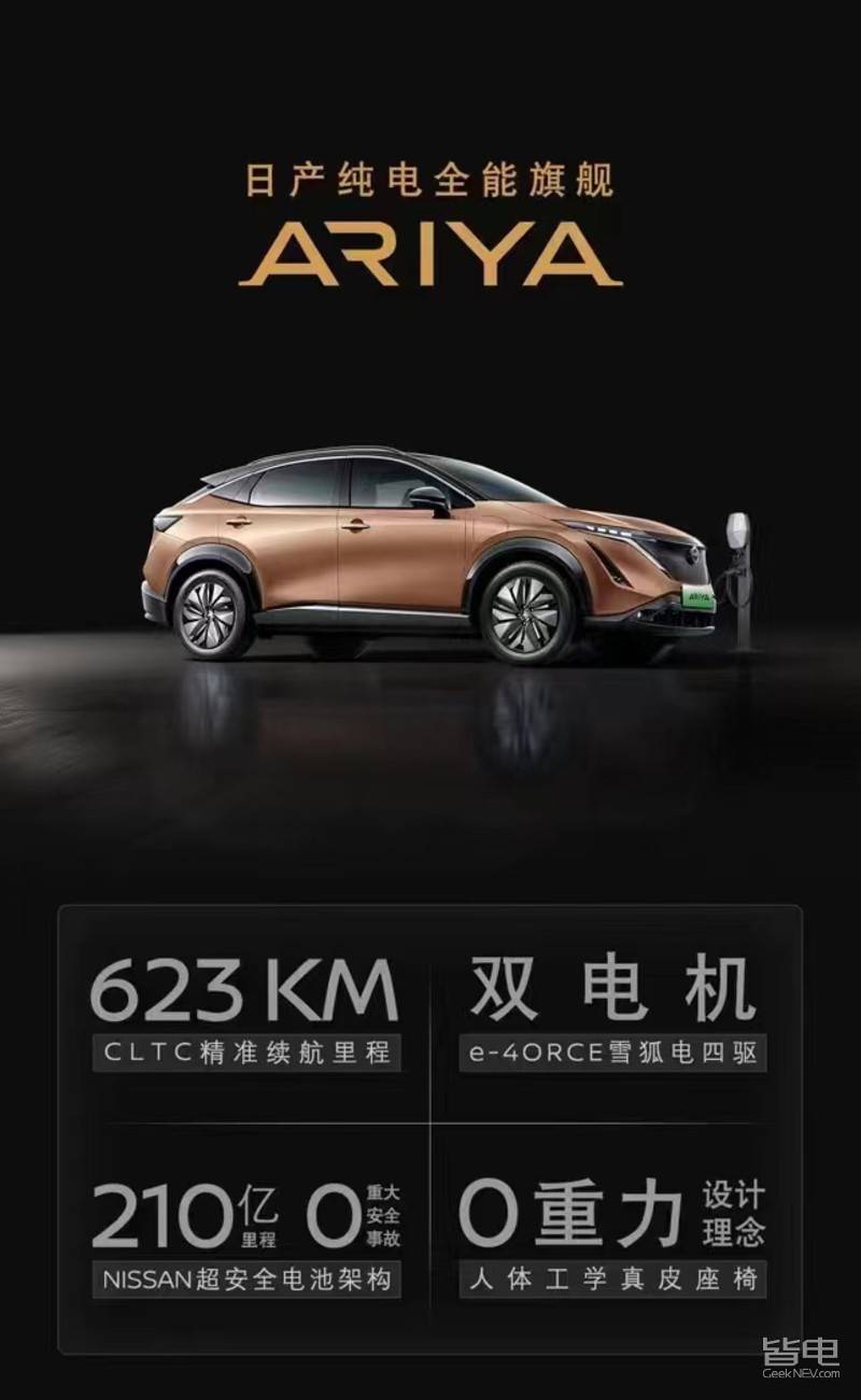 623km续航+四驱！日产Ariya正式开启预订_搜狐汽车_搜狐网