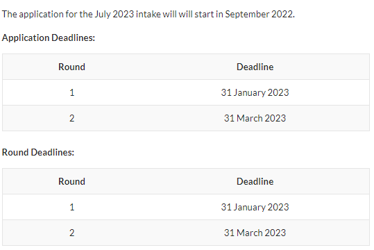 重磅！新加坡南洋理工大学23fall申请截止日期正式公布！_项目_科学_时间