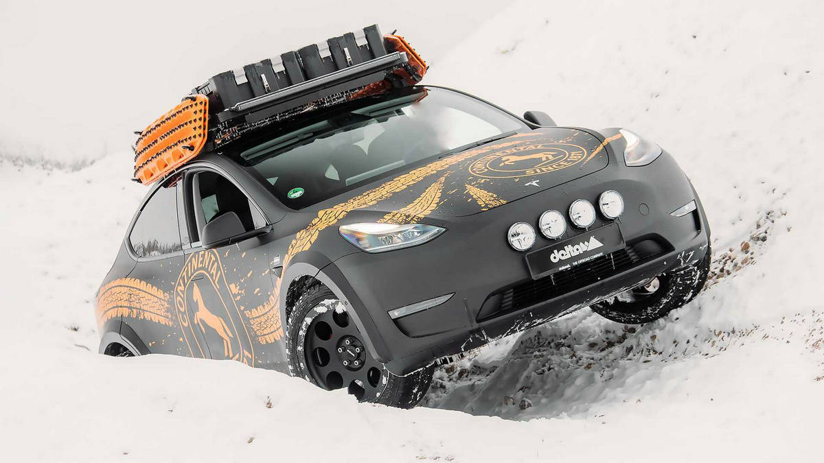 硬核改装！战斗气息十足，拉力版的特斯拉Model Y你见过吗？_搜狐汽车_搜狐网