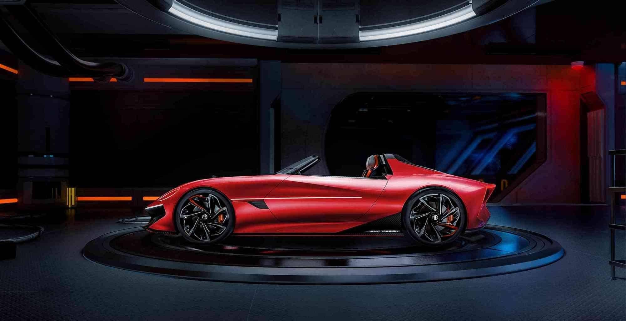 两门两座名爵Cyberster电动跑车量产版实图曝光，最快4月正式亮相_搜狐汽车_搜狐网