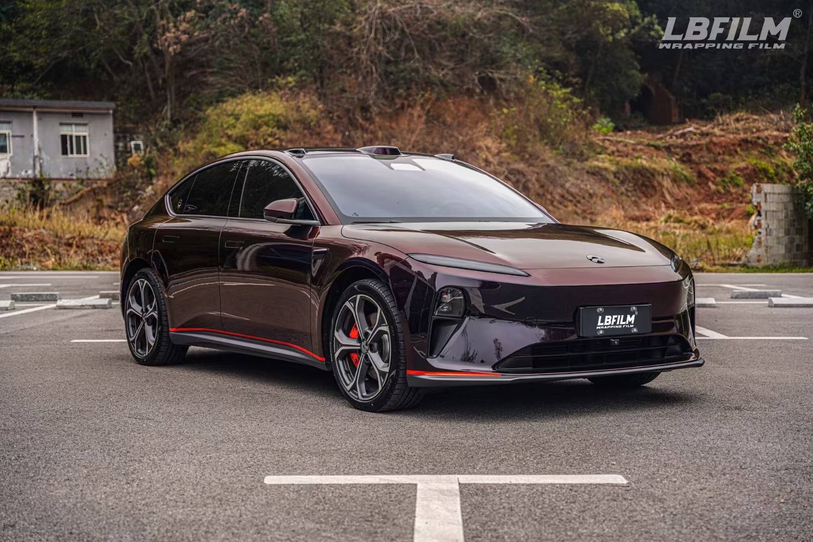 蔚来ET5-LB改色膜黑魅红，霸气、性感_搜狐汽车_搜狐网