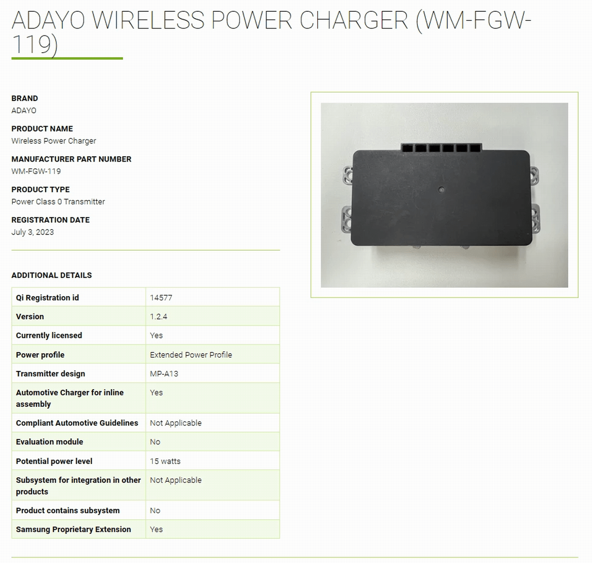 Qi2.0热烈推进中，WPC无线充电联盟在2023年6月公布通过Qi认证的100款产品_编号_等级_功率