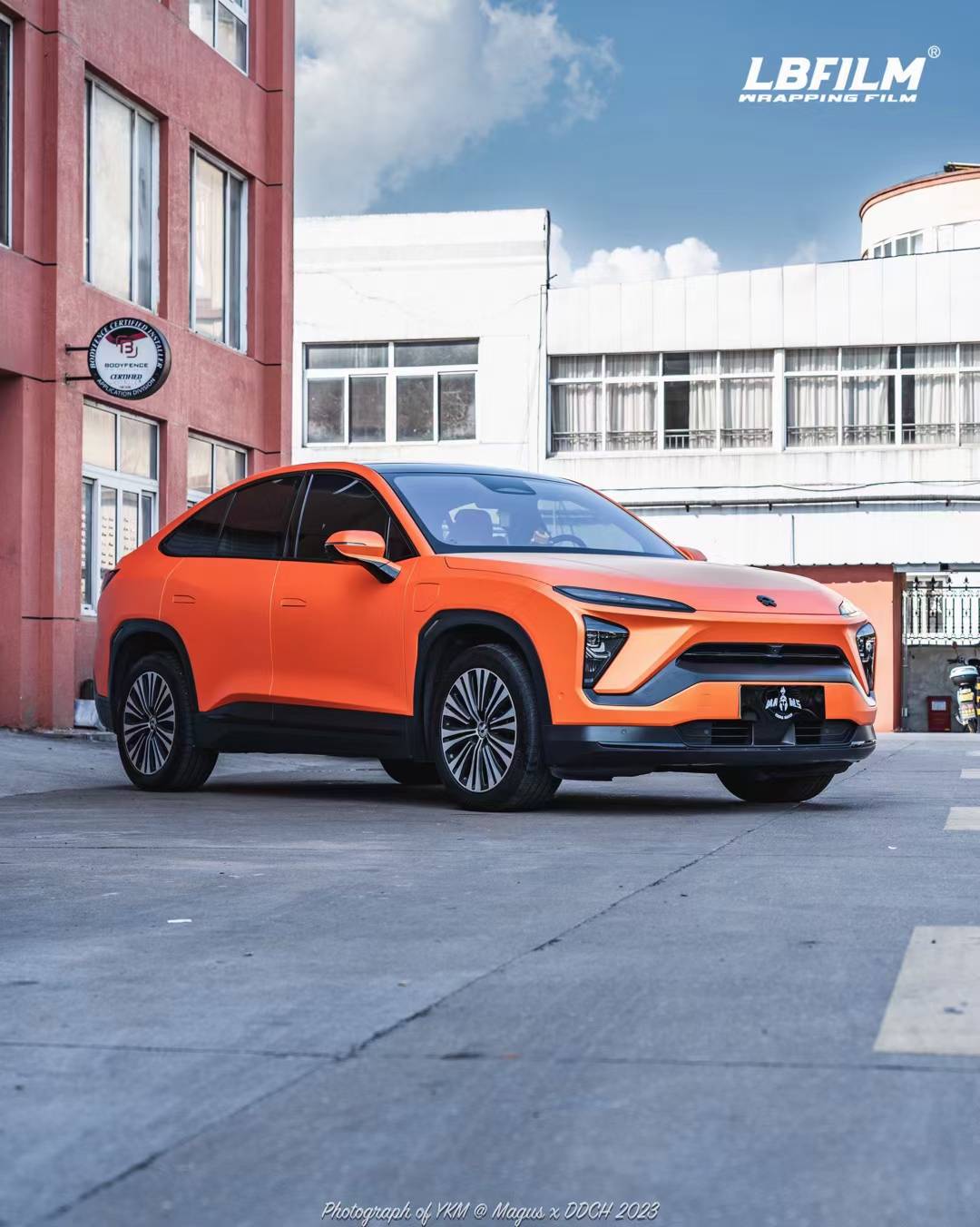 蔚来EC6-LB改色膜消光熔岩橙，力量和激情的感官呈现_搜狐汽车_搜狐网