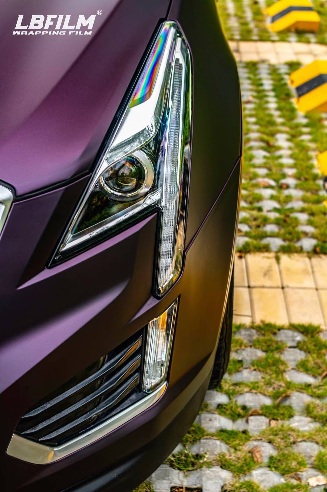 凯迪拉克XT5-LB改色膜消光黑幻紫，神秘的高级感_搜狐汽车_搜狐网