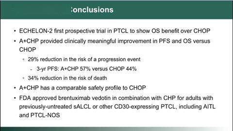 外周T细胞淋巴瘤一线治疗选择：BV+CHP_研究