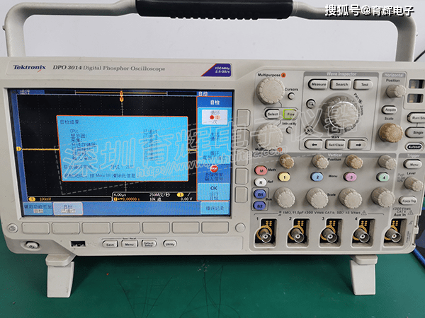 泰克示波器维修DPO3014旋钮旋转不良，按键无反应故障|育辉电子维修案例_前面板_检查_维修
