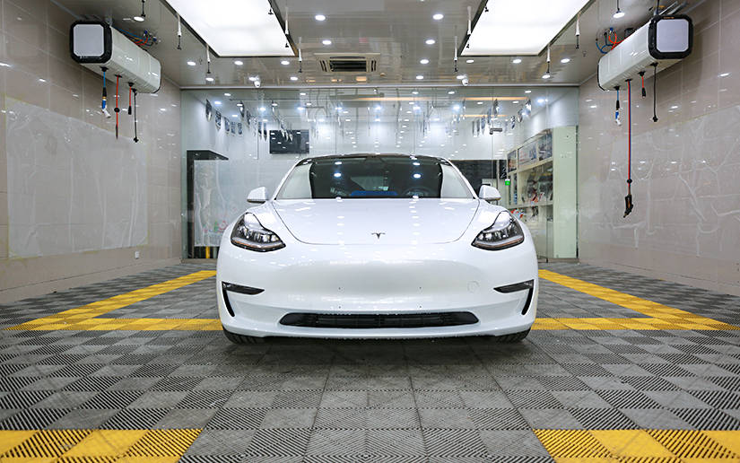 特斯拉Model3 白色 YEECAR车衣 施工+效果_搜狐汽车_搜狐网