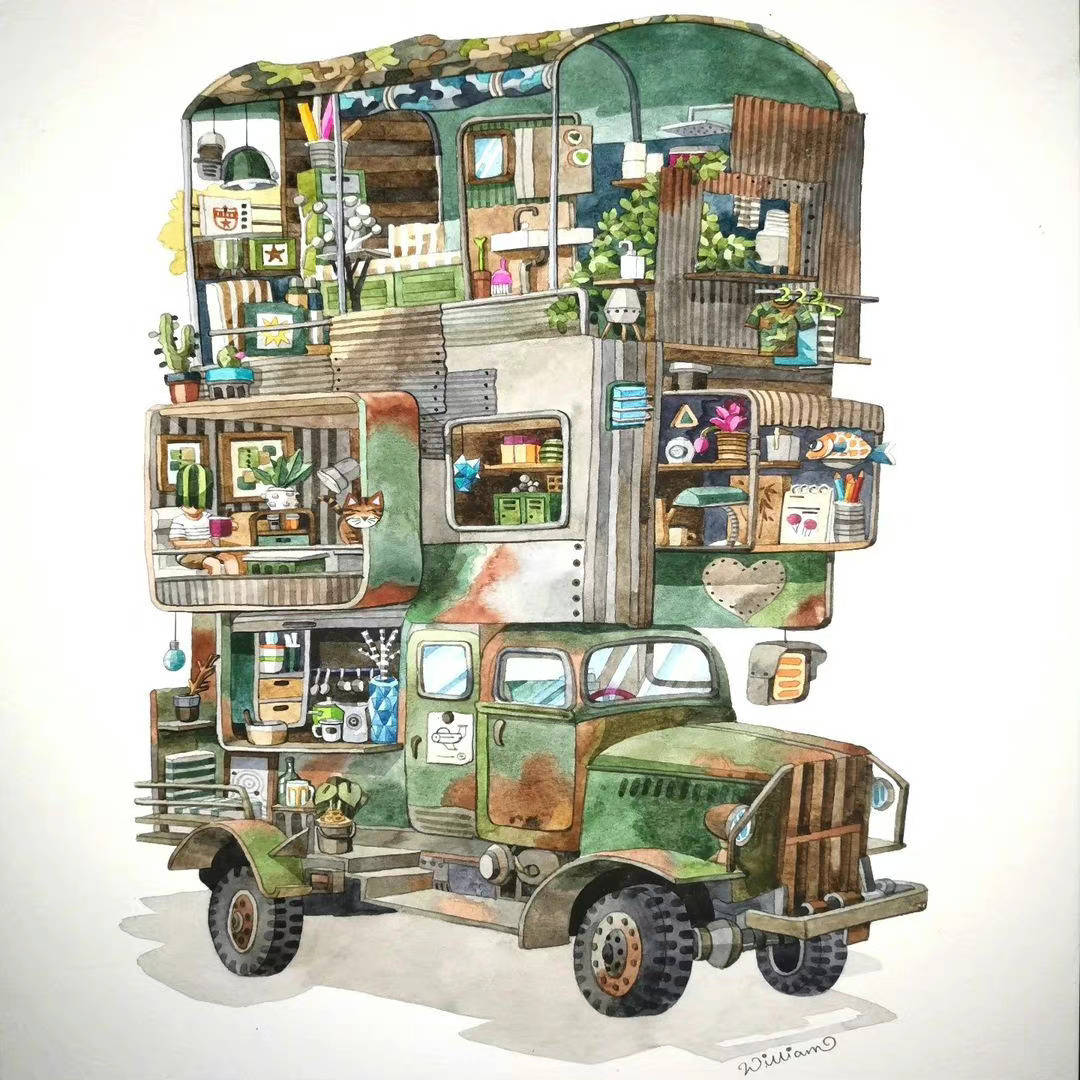 一间小木屋画师William Sim作品欣赏-搜狐大视野-搜狐新闻