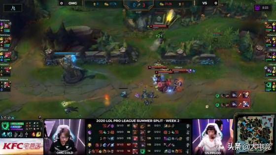LOL-LPL：Samd女枪四杀主宰团战，V5 2:1击败OMG拿到两连胜_下路
