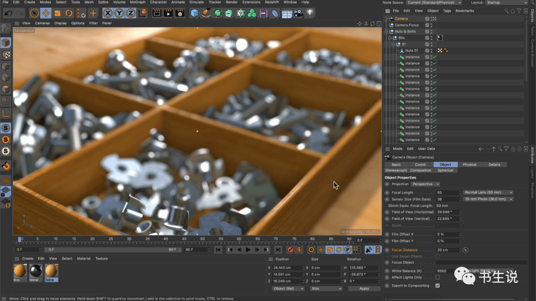 C4D R23官网技巧教程Tip - 316如何在 Cinema 4D R23控制摄像机焦点，调整景深教程_Jonas