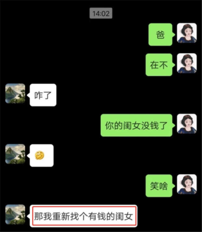 老爸 直男式”聊天走红，孩子很无语：我真的是你亲生的吗？父亲