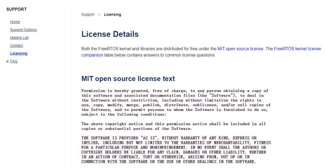 µC/OS、FreeRTOS、RT-Thread、ThreadX开源协议的具体内容~_许可