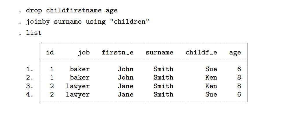 Stata命令：joinby VS merge m:m常见问题_nogen_dta_数据