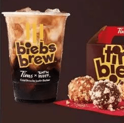 期待！加拿大Tim Hortons和男星比伯再联手：推出香草冷萃特饮！_Brew_Biebs_合作