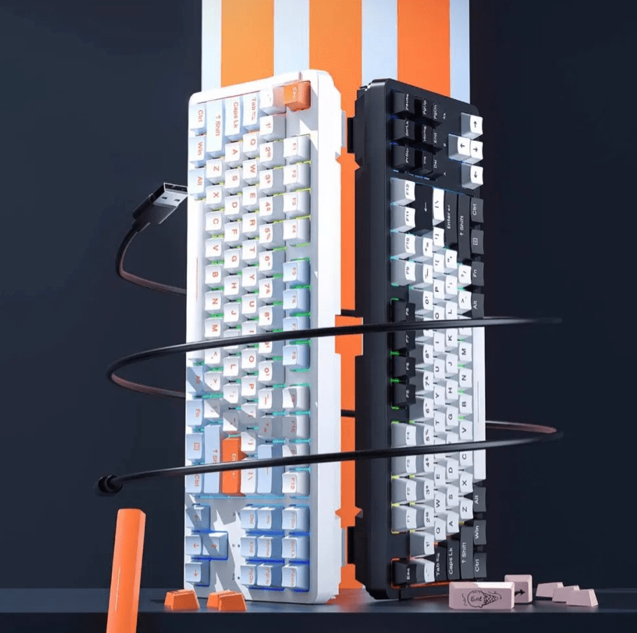 达尔优发布 A87 Pro 有线机械键盘：全键热插拔 / RGB 灯光_gasket_手感_结构