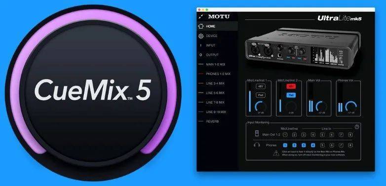 Motu Ultralite MK5控制面板Cuemix5 使用指南_mk_设备_物理