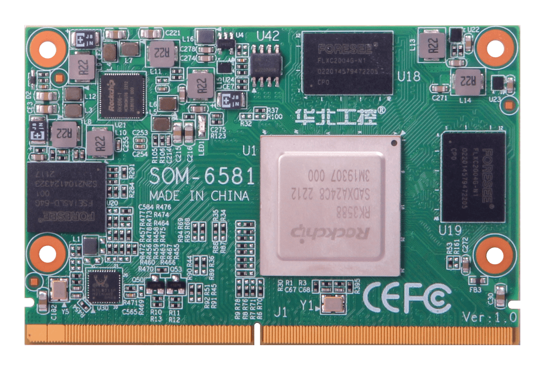 新品发布：华北工控推出搭载RK3588芯片的ARM核心板SOM-6581_支持_接口_集成