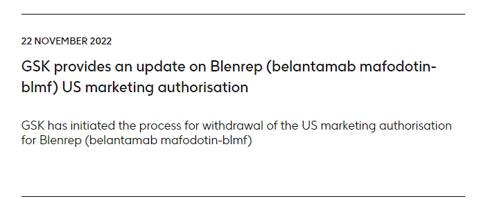 临床失败仅 15 天，GSK 迅速启动 BCMA ADC 撤市程序！FDA 审评态度发生了什么变化？_研究_上市_企业