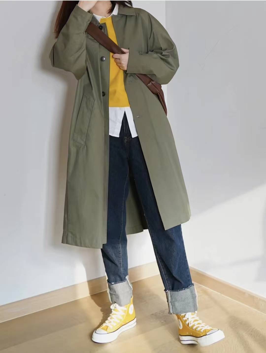 军绿色搭配这10个颜色美出高级感，气质稳重不沉闷_look_卫衣_外套