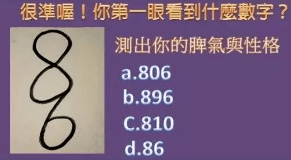 第一眼看到什么数字 你就是什么人 神准~脾气特质天赋