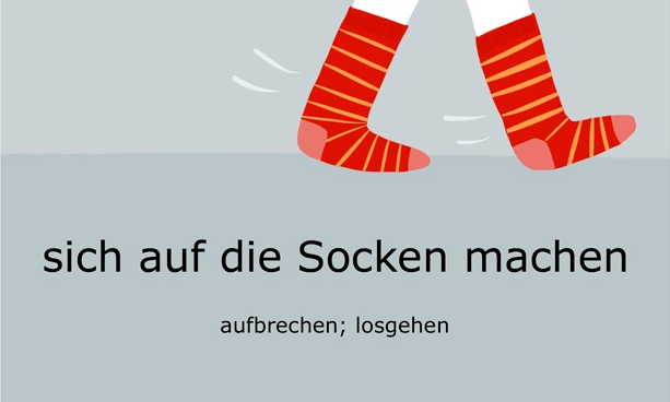 德语谚语：sich auf die Socken machen_uns_so_Wir