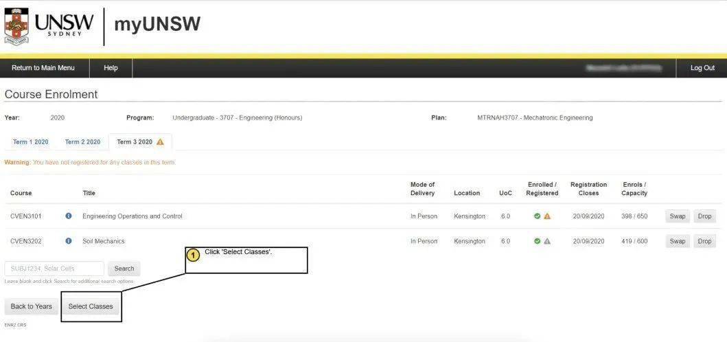 新南威尔士大学新生必看！UNSW注册enrol流程解析！_课程_每学期_Course