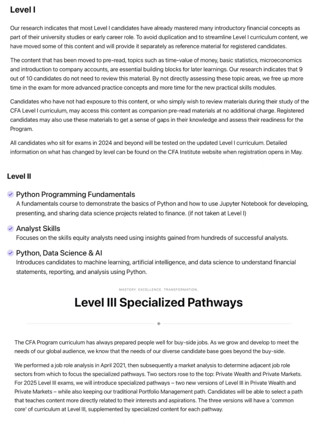 2024年CFA考试六大变革！_Python_技能_课程