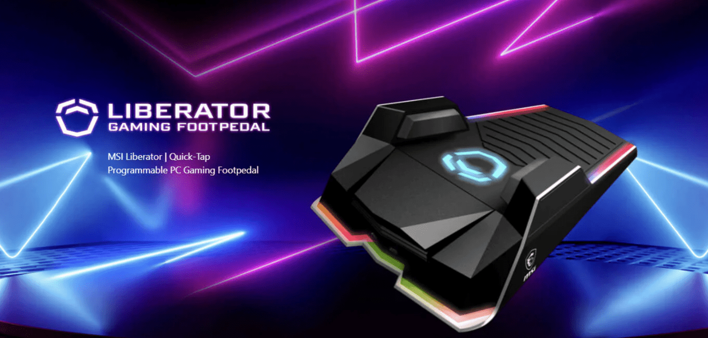 微星 Liberator GP10 电竞踏板发布：用脚玩游戏，售 4550 新台币_可以在_按键_支持