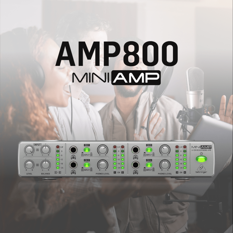 Behringer 发布 AMP800 四通道耳机放大器_广告_立体声_音频