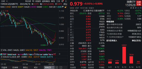 5连阳！消费ETF（159928）再涨近1%，连续10日净流入_投资_风险_指数