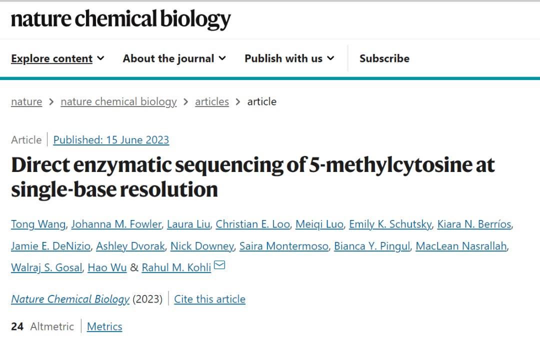 Nature子刊丨宾大团队创新方法直接测序5mC，只需纳克DNA，有望用于癌症早检！_DM-Seq_检测_研究人员