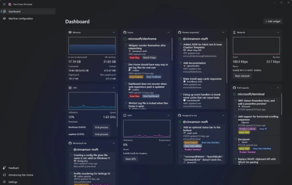 微软发布Dev Home 0.3预览版更新，开放小部件自定义排列功能_应用_开发人员_用户
