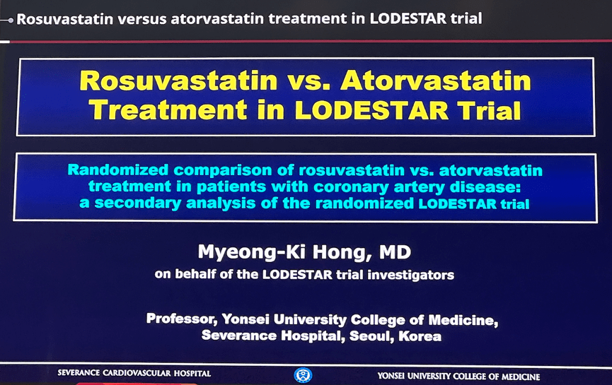 ESC 2023｜瑞舒伐他汀与阿托伐他汀治疗冠心病患者的长期安全性和有效性——LODESTAR试验3年随访结果二次分析_研究_临床