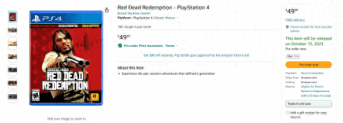 PS4/NS《大表哥1》实体版预定开启 10月13日发售_救赎_荒野大镖客_约翰·马斯顿