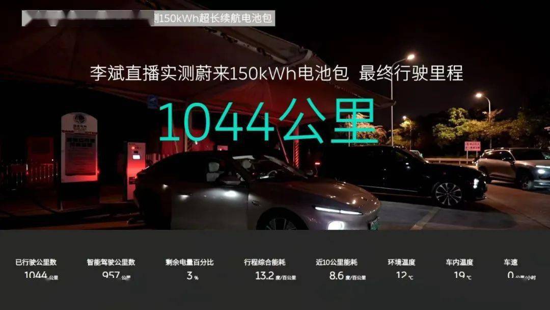 蔚来李斌直播行驶1044公里，150kWh电池或明年4月量产_搜狐汽车_搜狐网